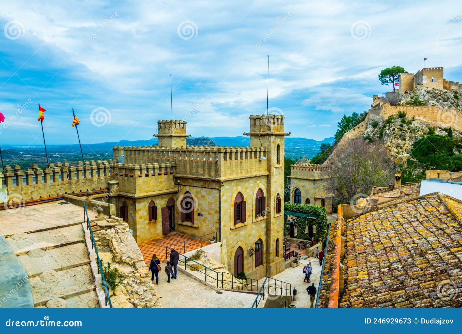 View of Inner Part of the Xativa Castle in Spain...IMAGE Editorial ...