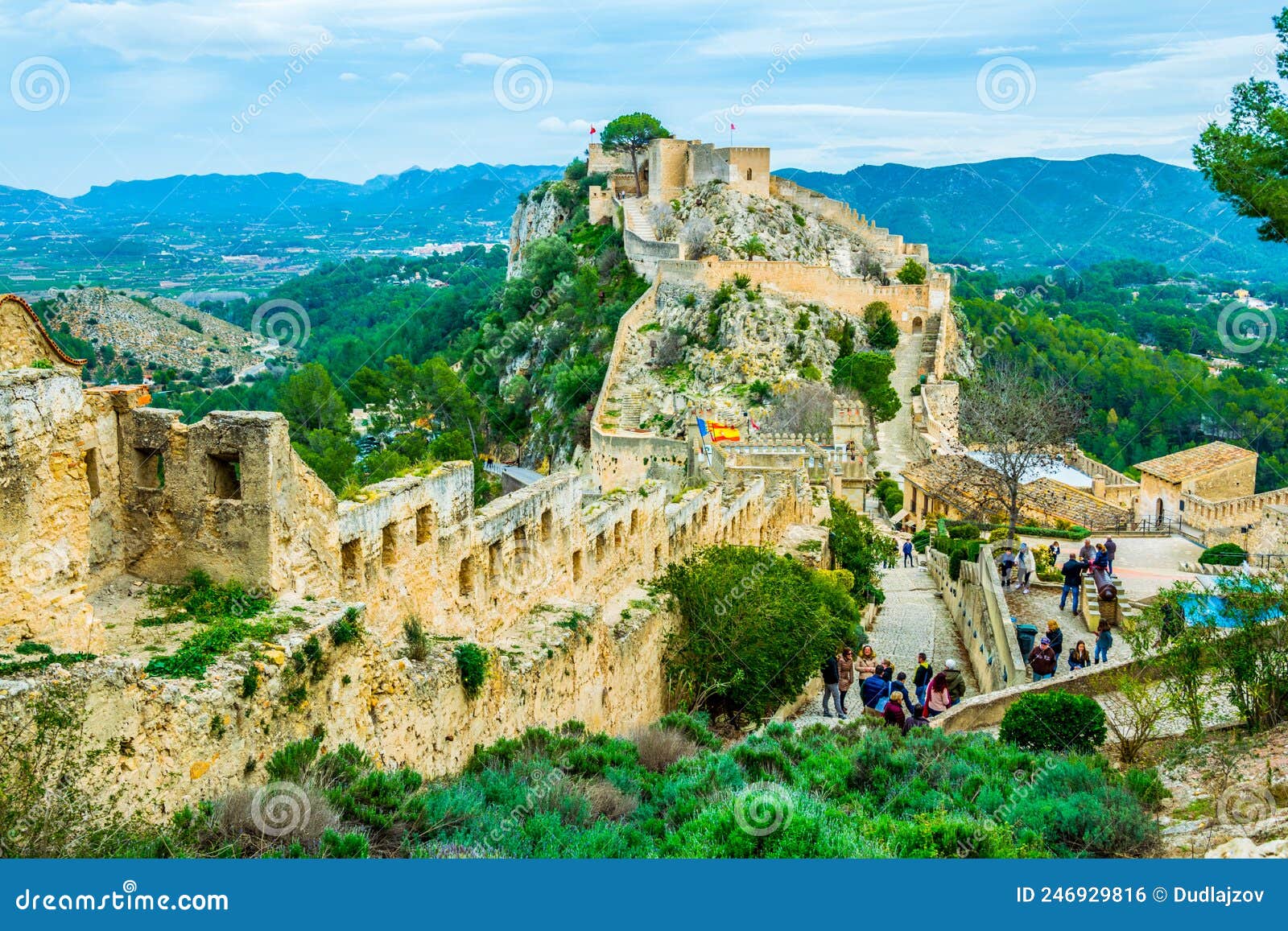 View of Inner Part of the Xativa Castle in Spain...IMAGE Stock Photo ...