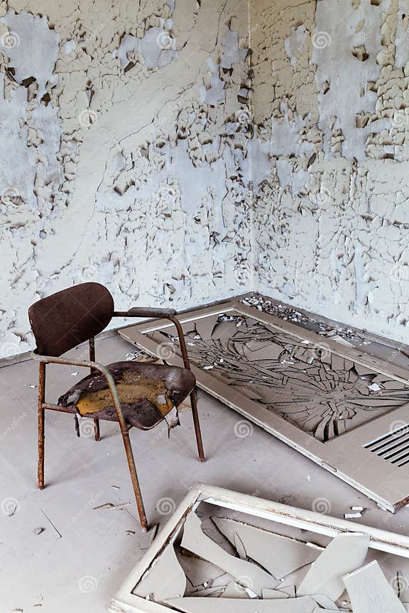 View from Inside the Abandoned Building. Stock Image - Image of ...