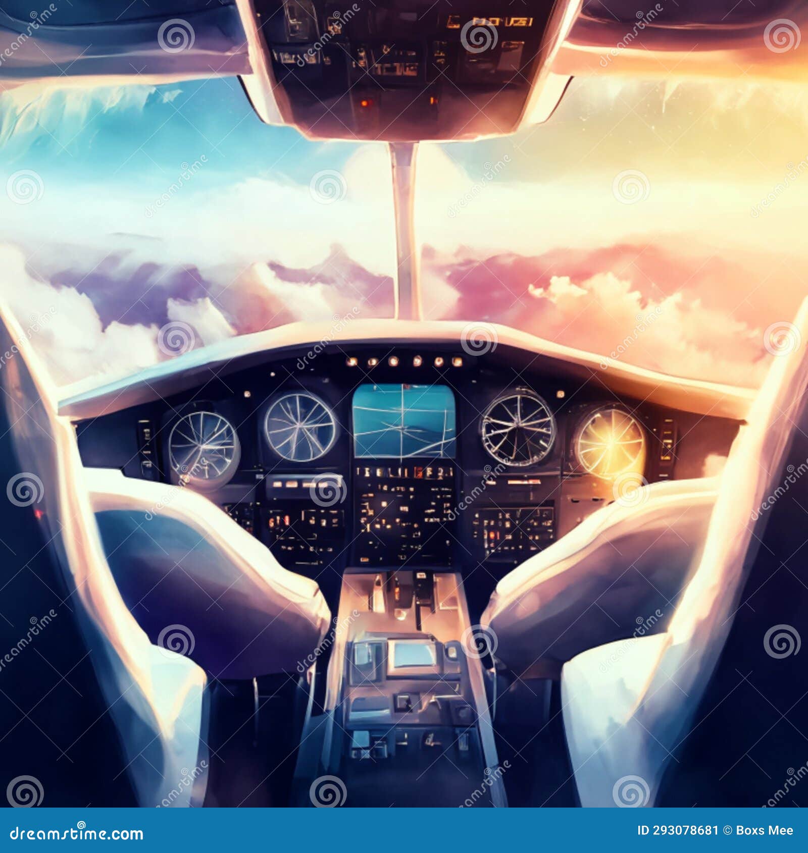 View From The Cockpit Spaceship. Head-up Display Elements For The ...