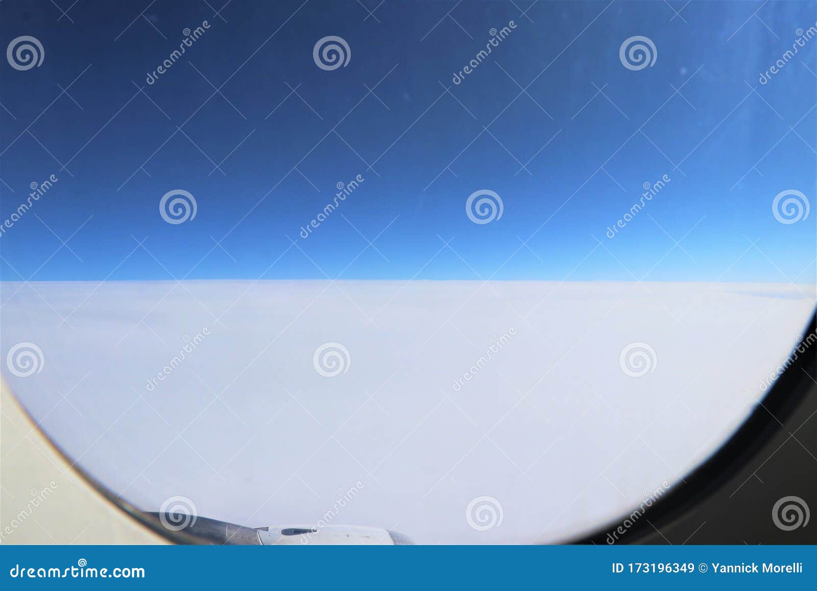 View from Inside an Airplane. Outside, we are Above the Clouds. Stock ...
