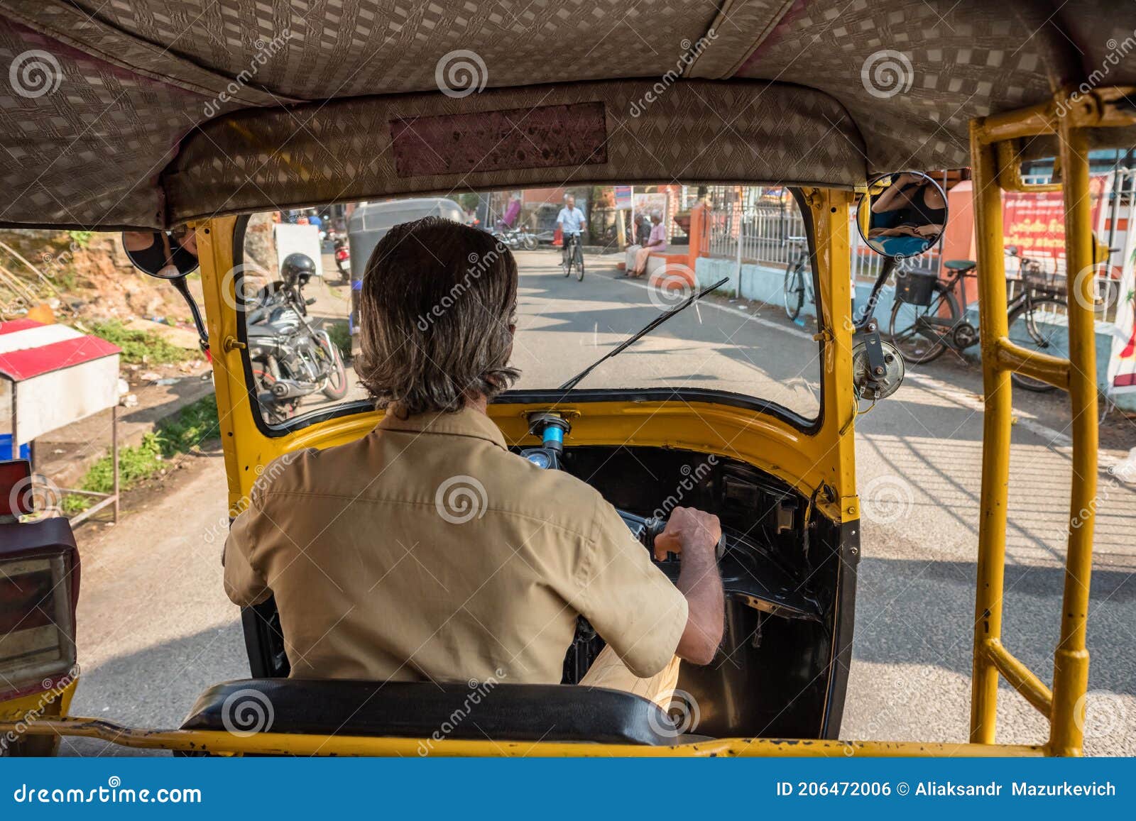 View from the Inside of an Auto Rickshaw in Kerala State, India ...