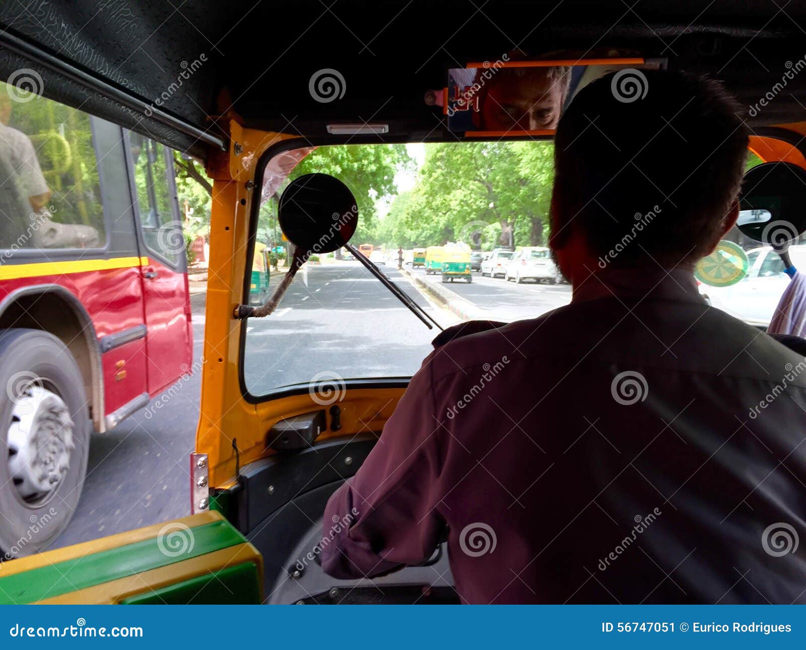 View from Inside a Auto Rickshaw in New Delhi India Editorial Photo ...