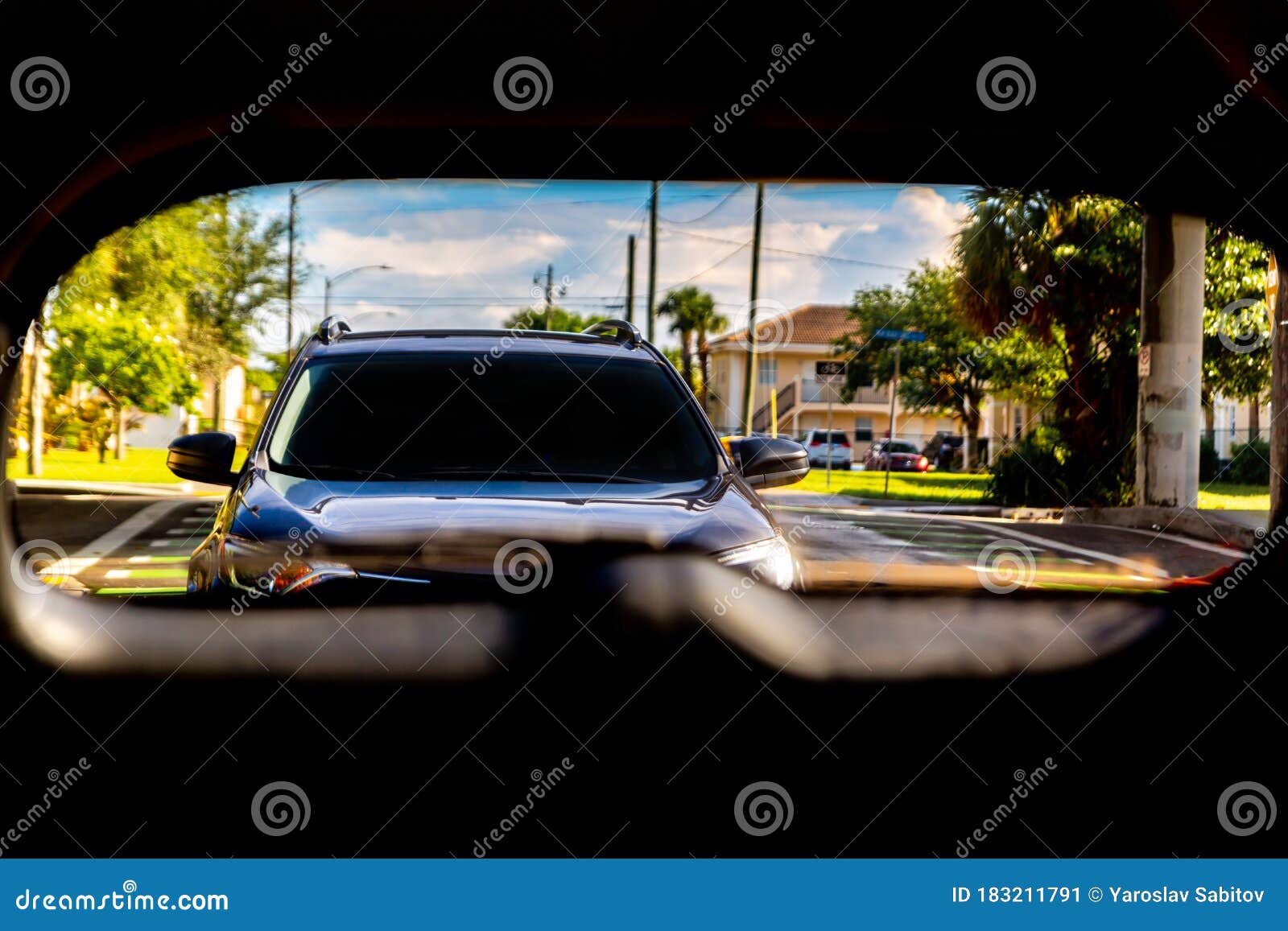 Inside Car Front View