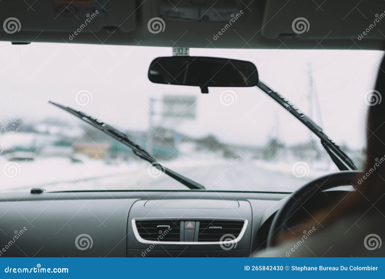 View from Inside a Car in Japan during Winter. Stock Photo - Image of ...