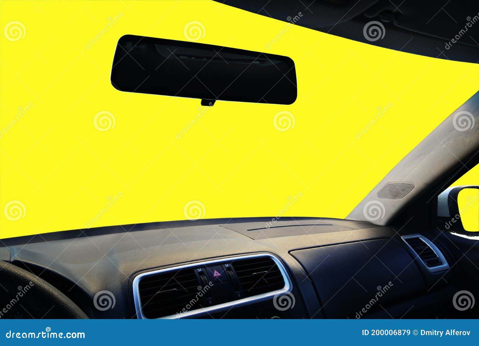 View from Inside the Car through the Windshield, Windshield Isolate ...