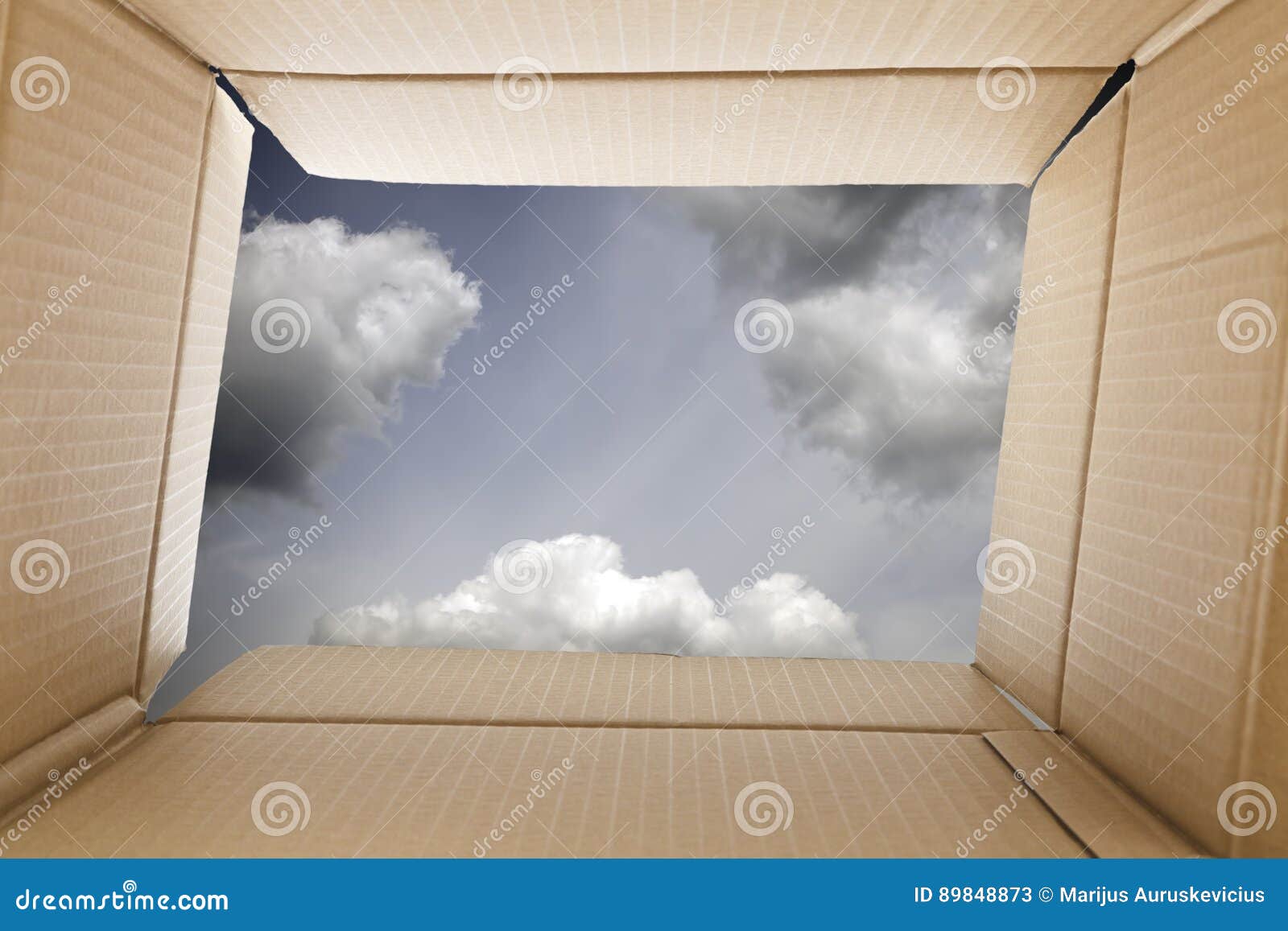 View from Inside a Cardboard Box Stock Image - Image of inside, drama ...