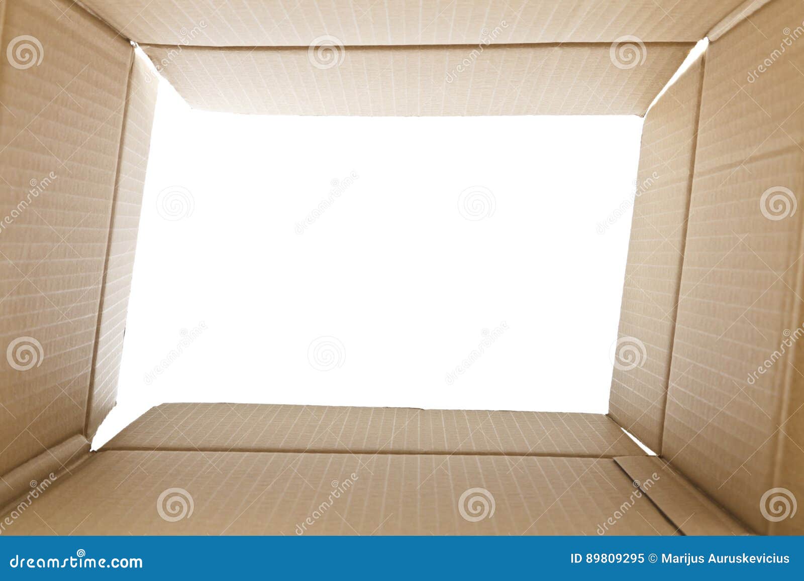 View from Inside a Cardboard Box Stock Image - Image of brown, texture ...