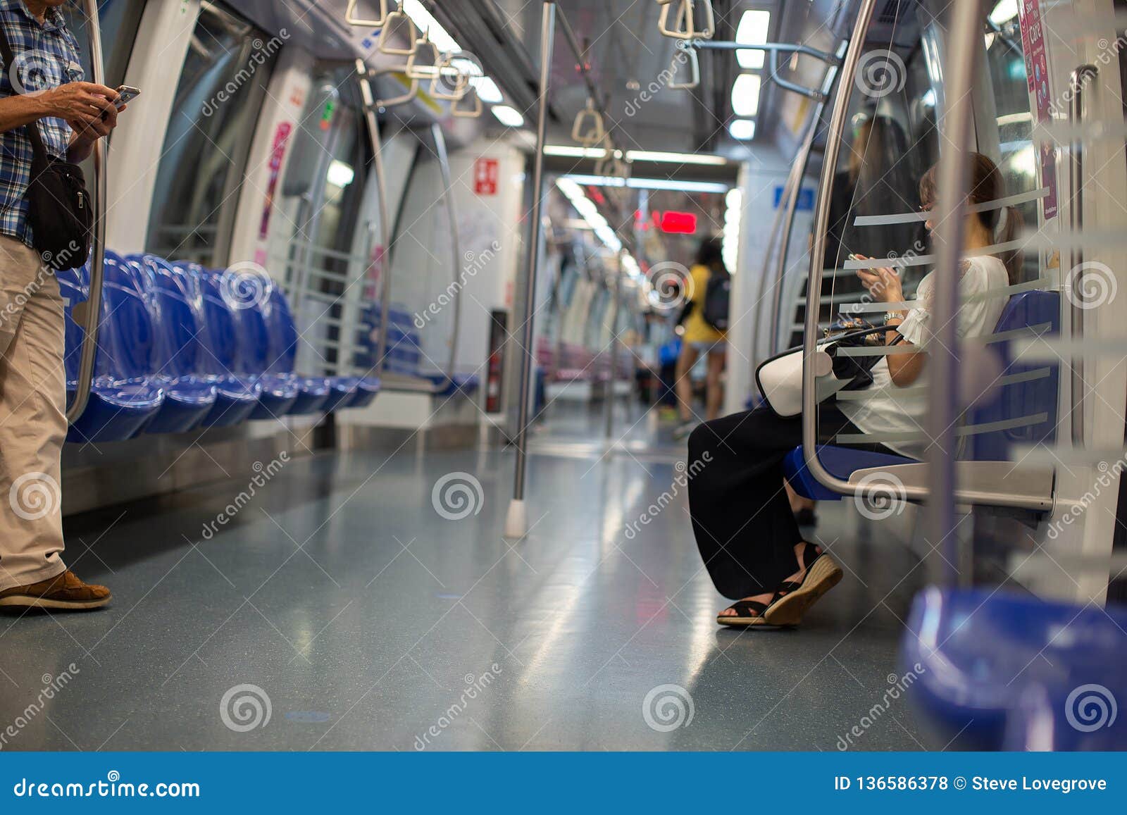 View from Inside a Carriage on the MRT Editorial Stock Photo - Image of ...