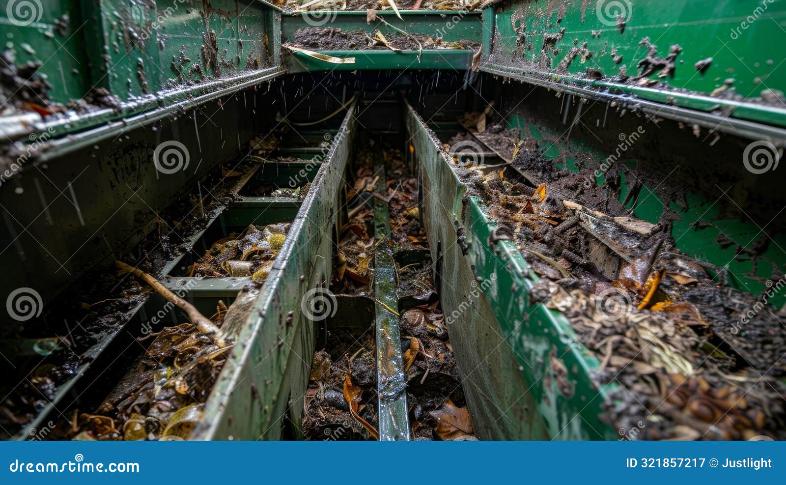 A View of the Inside of a Composting Showing the Separate Chambers for ...