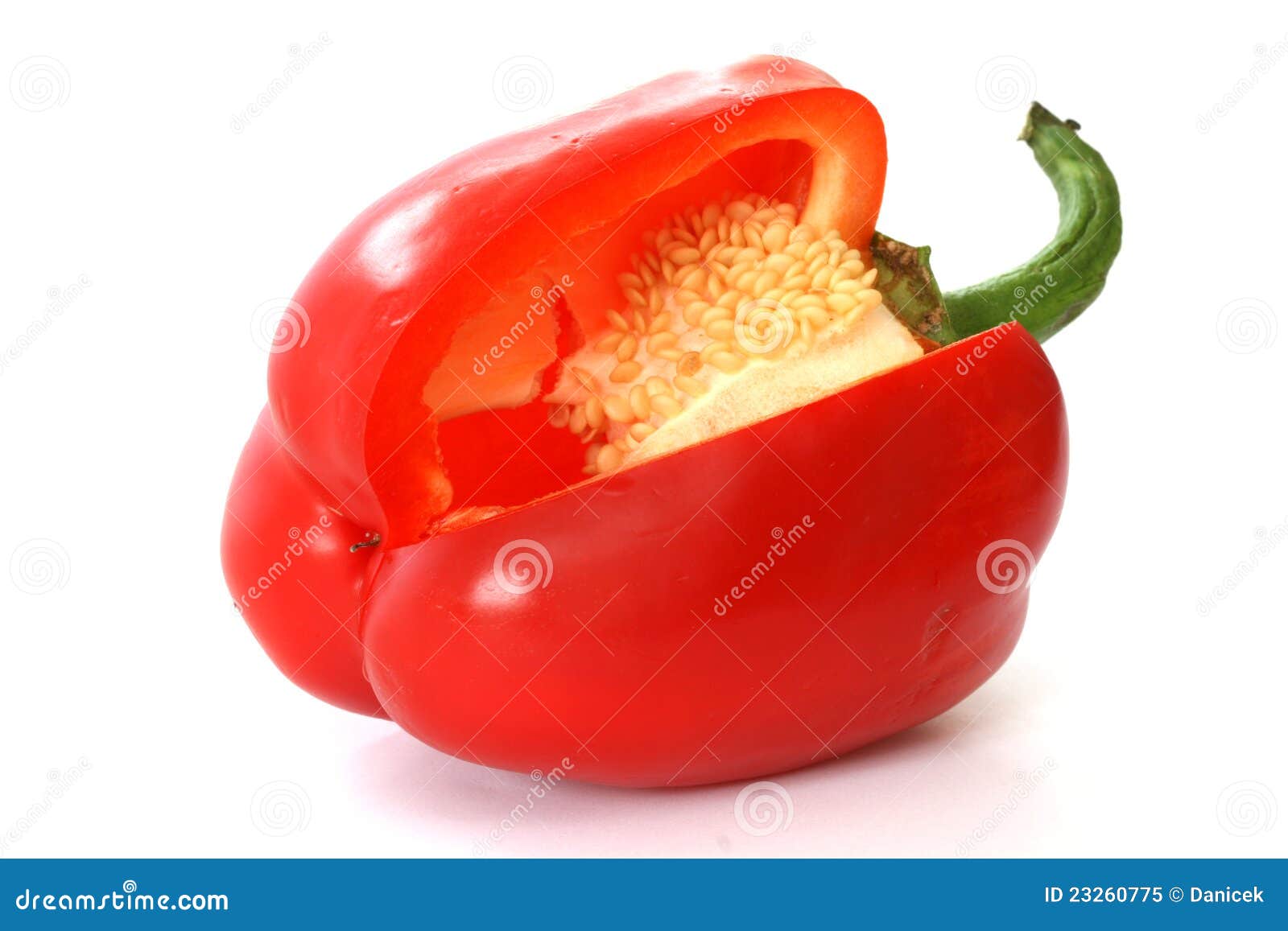 View of Inside of a Cut Red Pepper Stock Image - Image of pepper, view ...