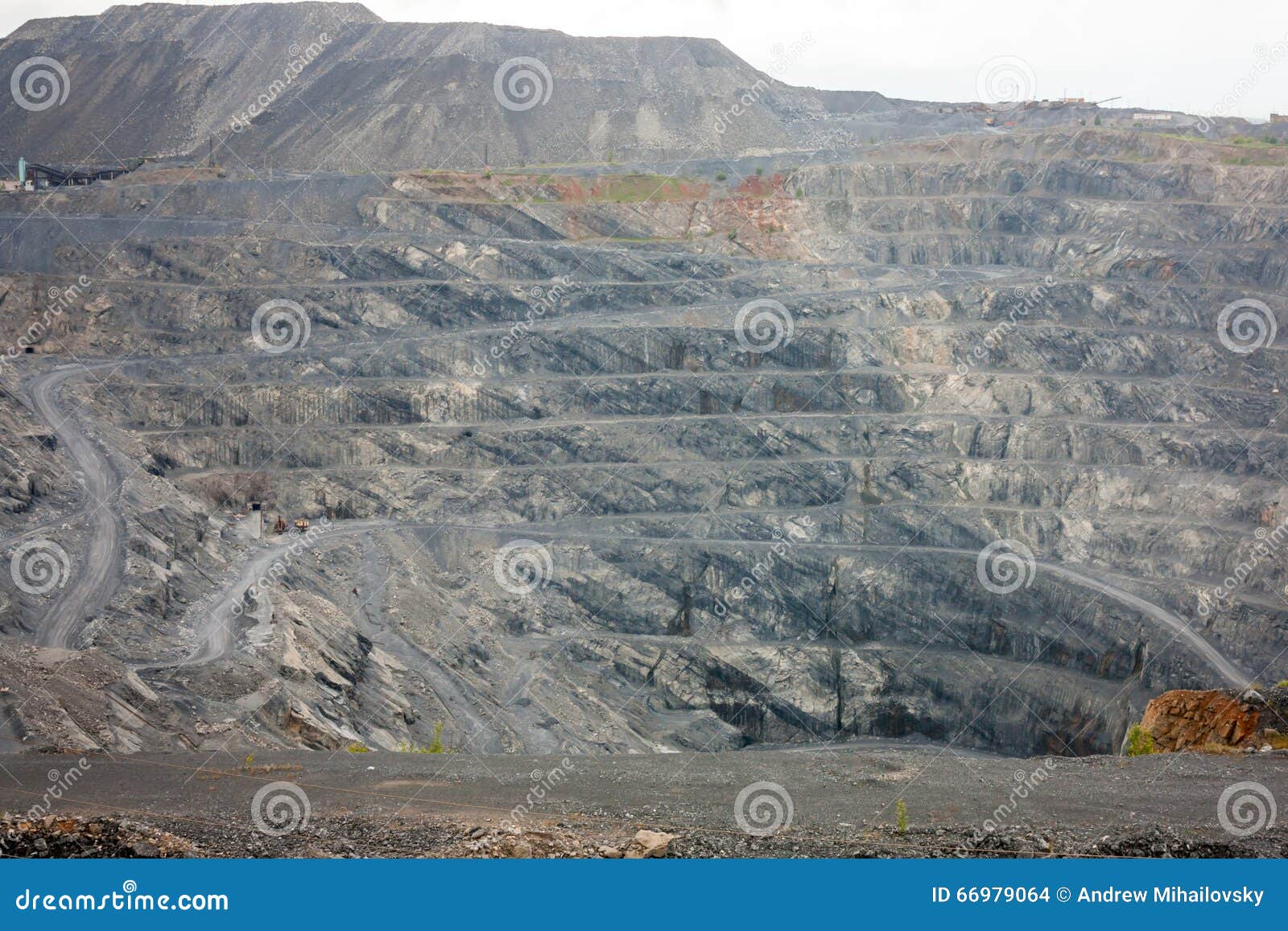 View of the Inside of a Deep Magnesite Quarry Stock Photo - Image of ...