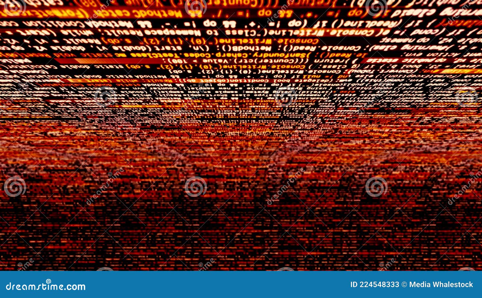 Abstract Hacking System Hacker Attack Broken Falling Binary Code Matrix Background With