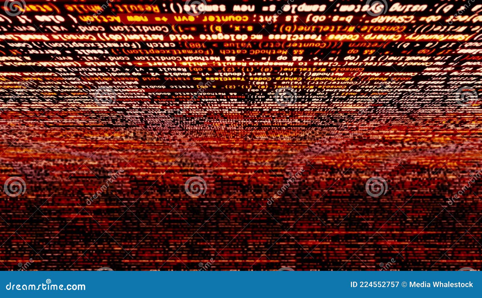 View Inside the Digital World, Abstract Hacking Red Background ...
