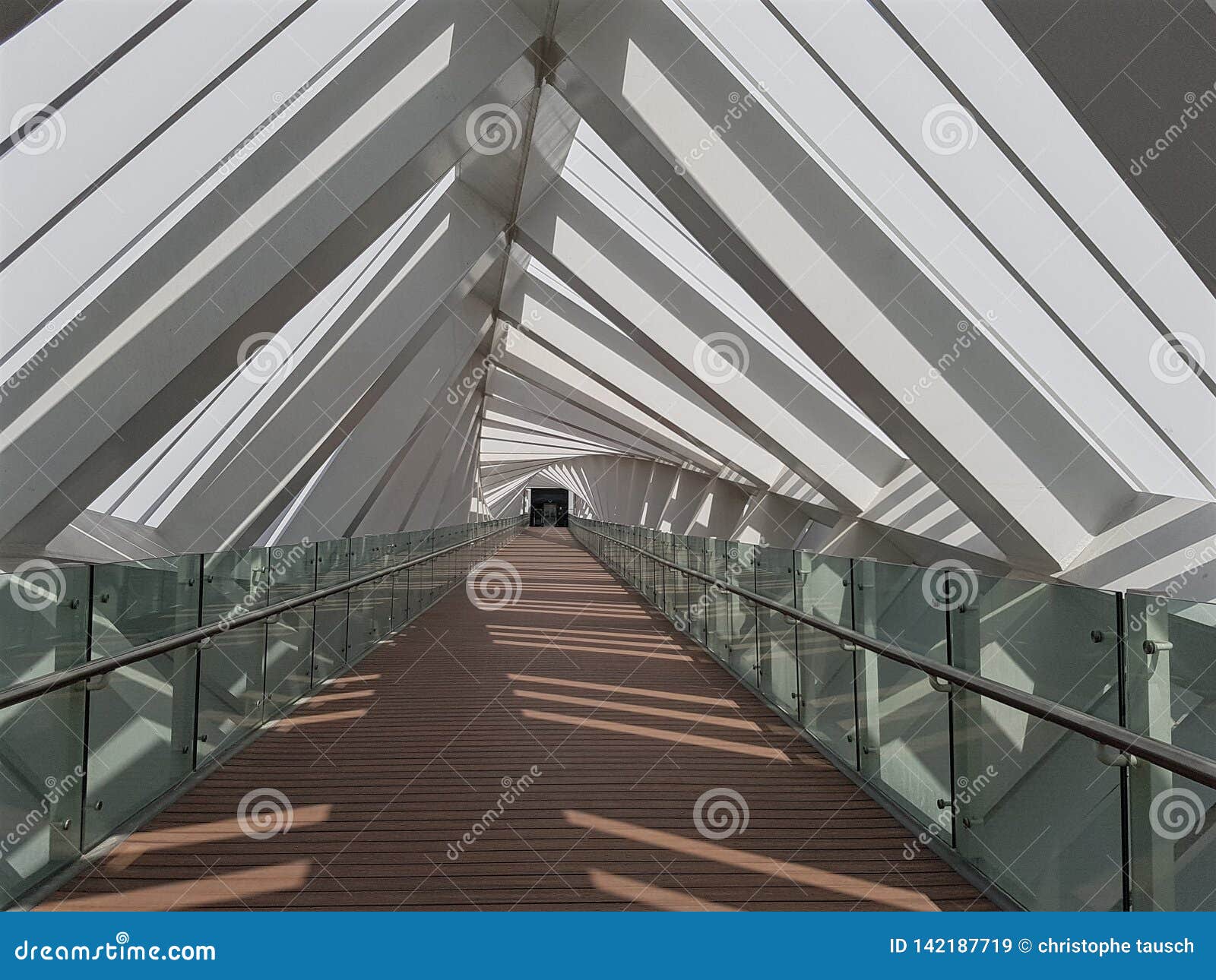 View from Inside a Footbridge with a Very Specific Design: Twisted ...
