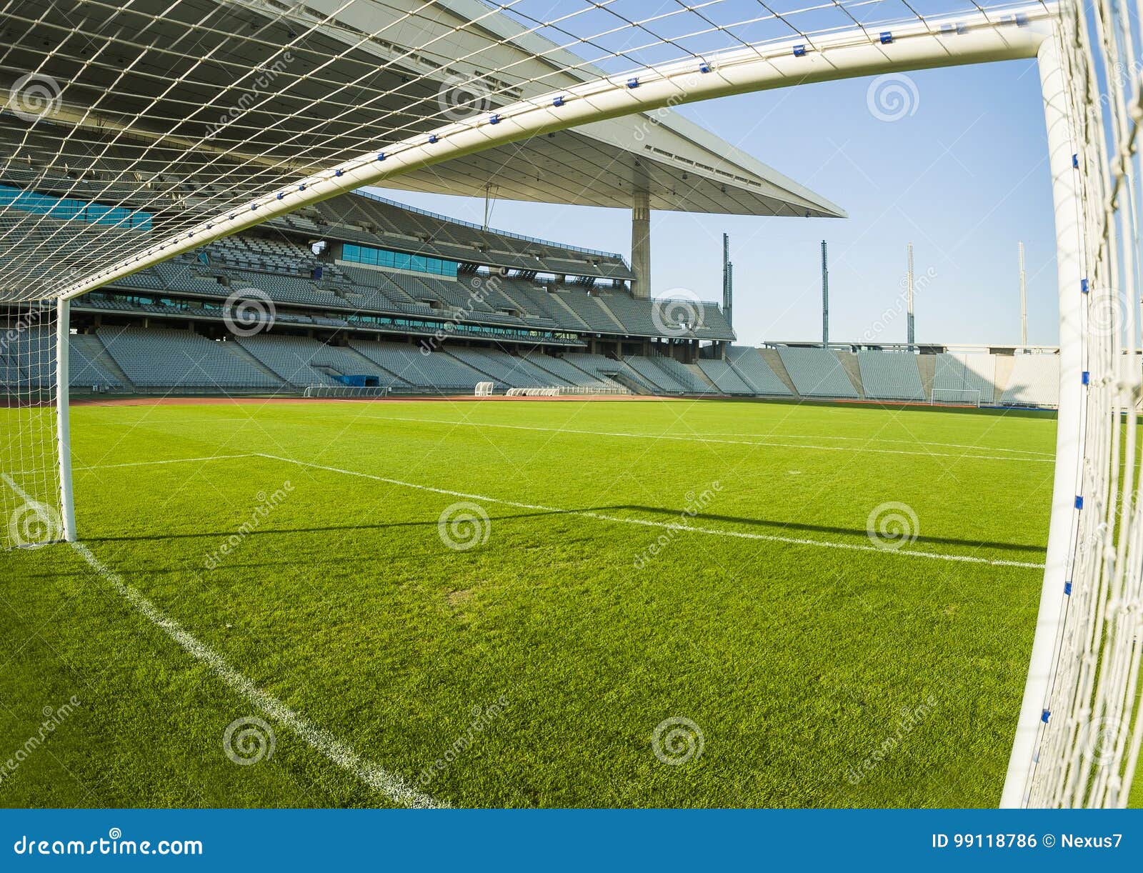 View from inside the goal stock photo. Image of start - 99118786
