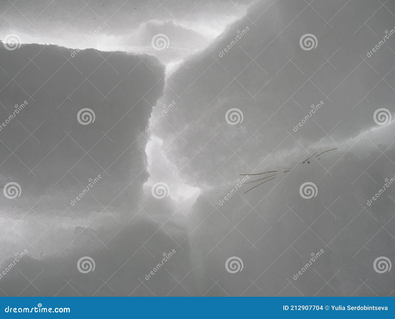 View from Inside the Ice Cave. Light Passes through Snow Blocks Stock ...