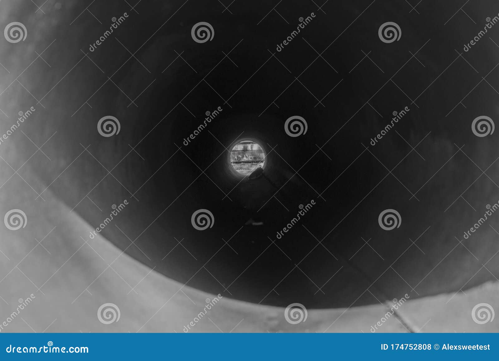 View inside a pipe stock photo. Image of black, conditioning - 174752808