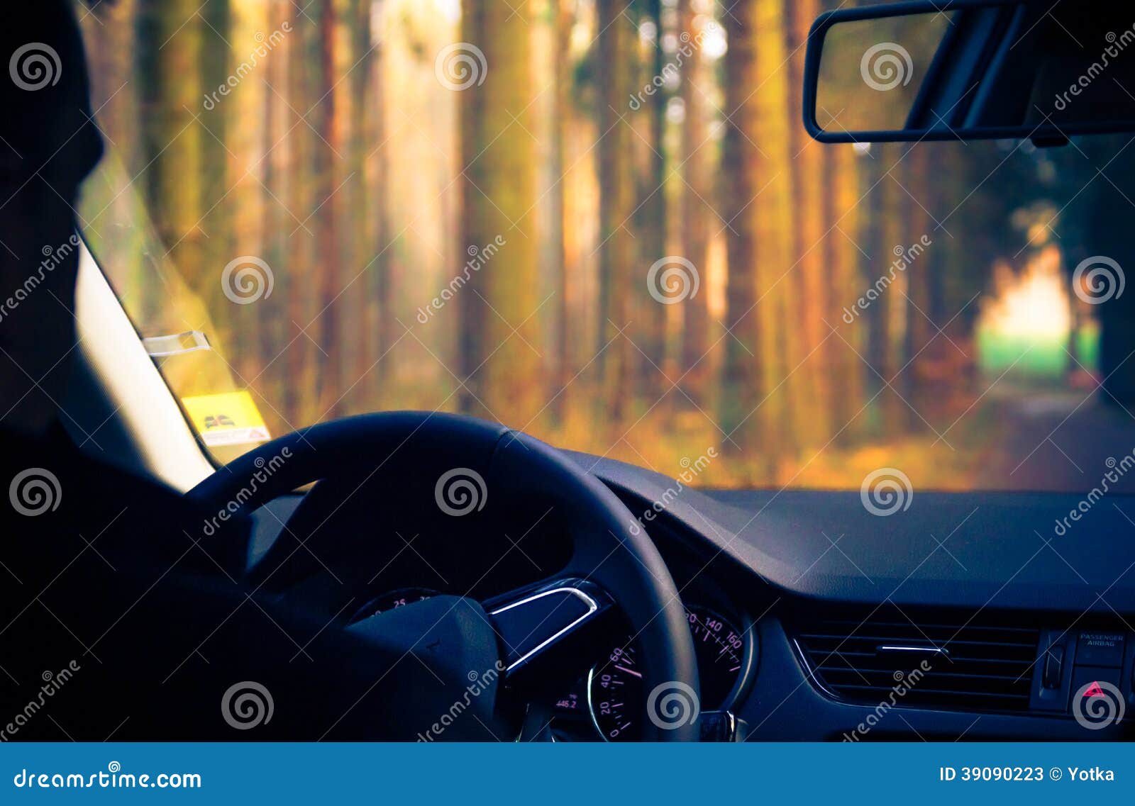 View Inside Moving Car Road Stock Image - Image of driving, automobile ...