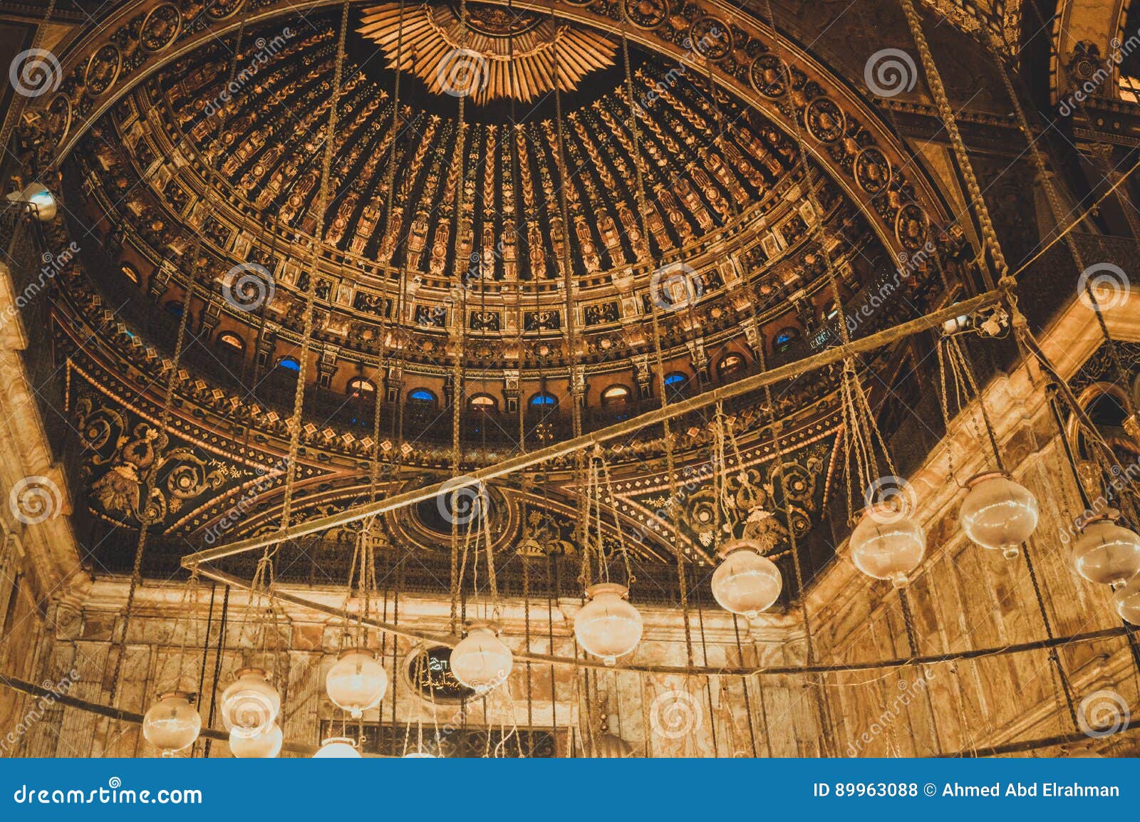 View Inside Old Mosque at Cairo, Egypt Stock Photo - Image of cairo ...