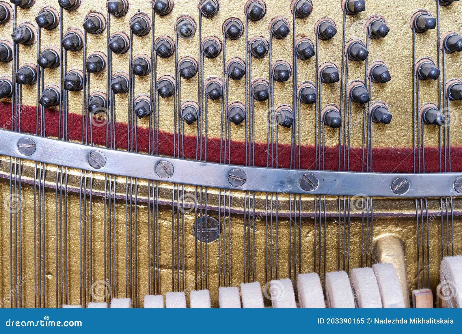 View Inside of an Old Piano, Repair and Tuning of Keyboard Musical ...