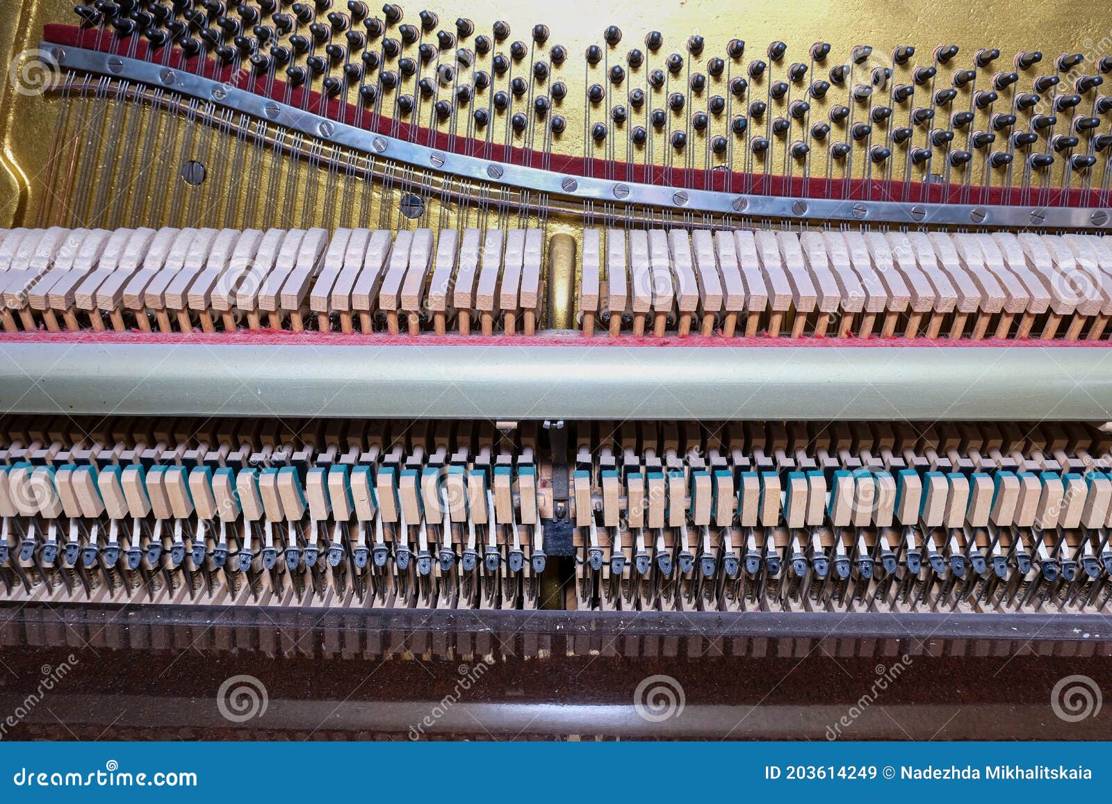 View Inside of an Old Piano, Repair and Tuning of Keyboard Musical ...