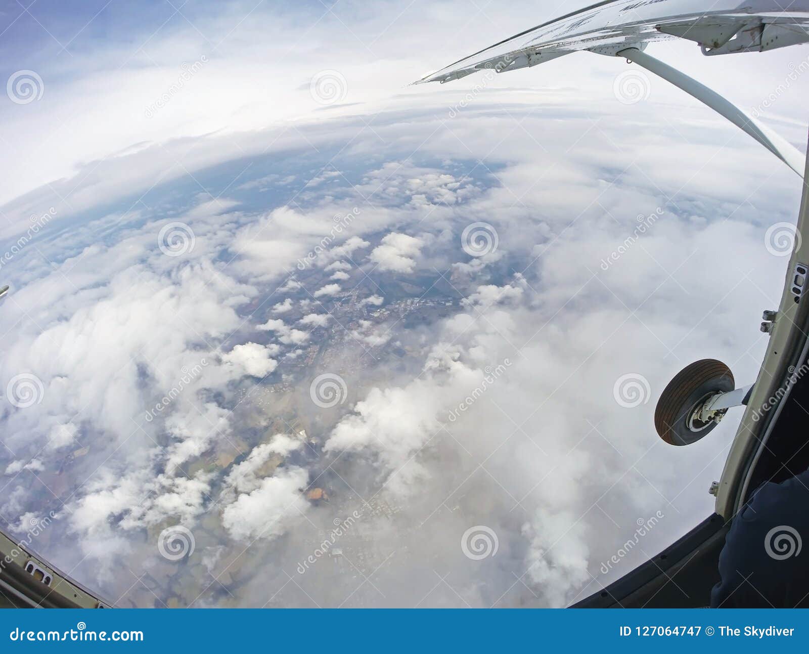 View from Inside the Parachute Plane with the Door Open Stock Image ...