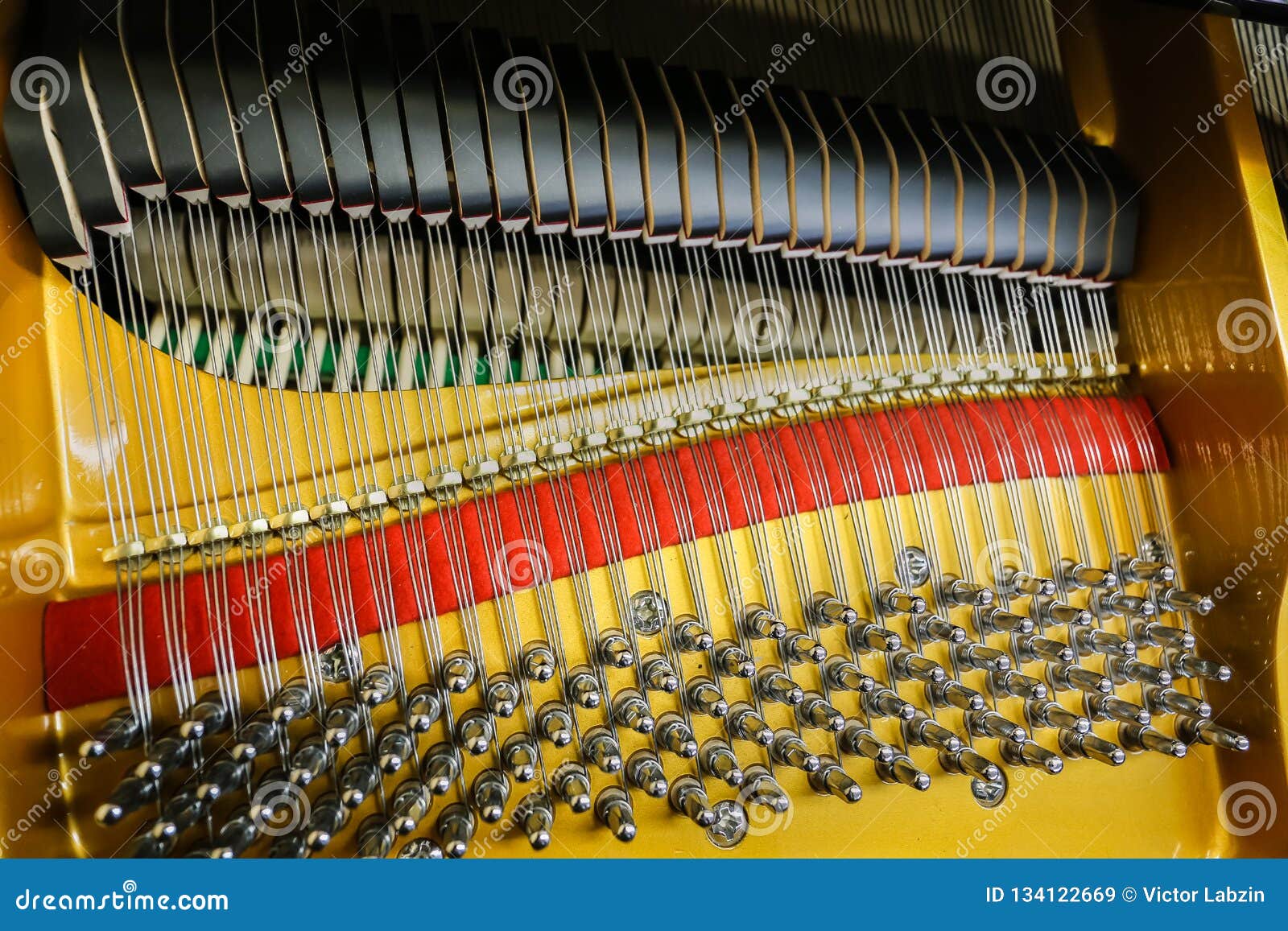 View of the Inside of the Piano Close-up Stock Image - Image of classic ...