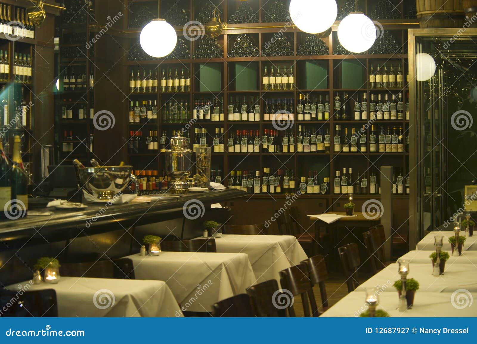 View inside restaurant stock image. Image of night, located - 12687927