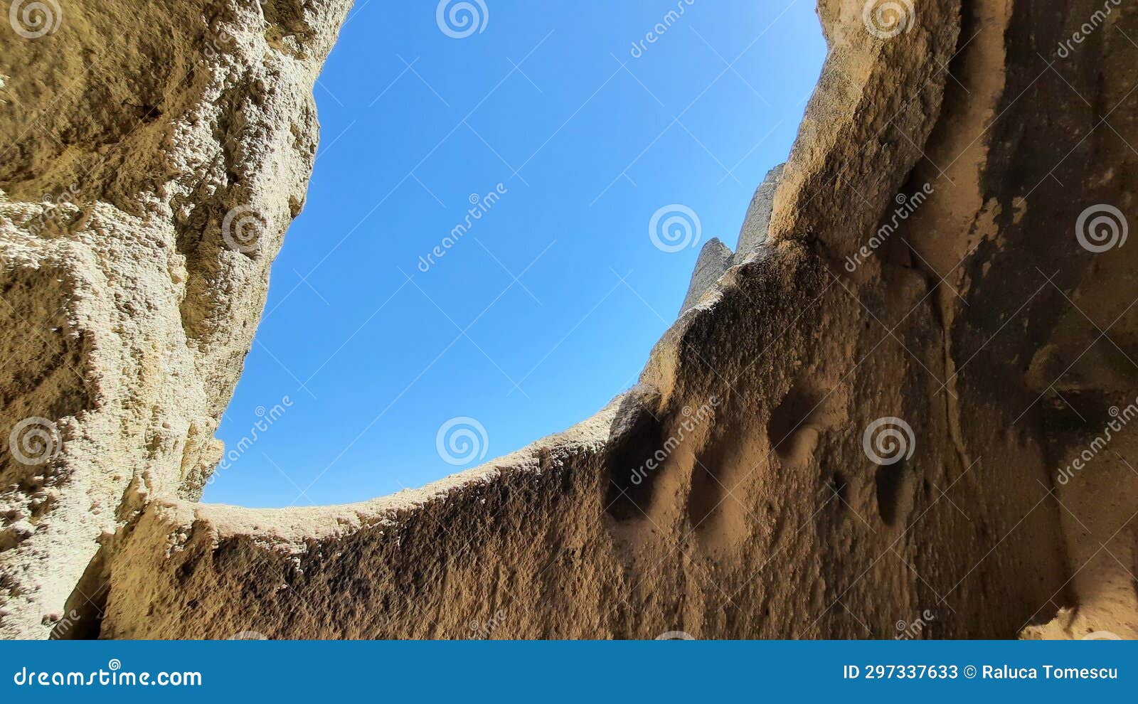 View from the Inside of a Rock Stock Image - Image of valley, monks ...