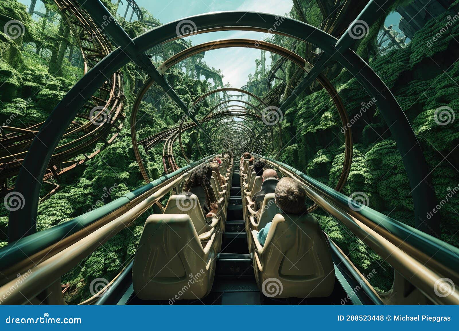 View from Inside a Rollercoaster Stock Photo - Image of excitement ...