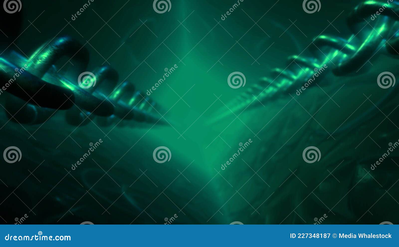 View Inside of a Scary Abstract Elevator with Moving Thick Chains ...