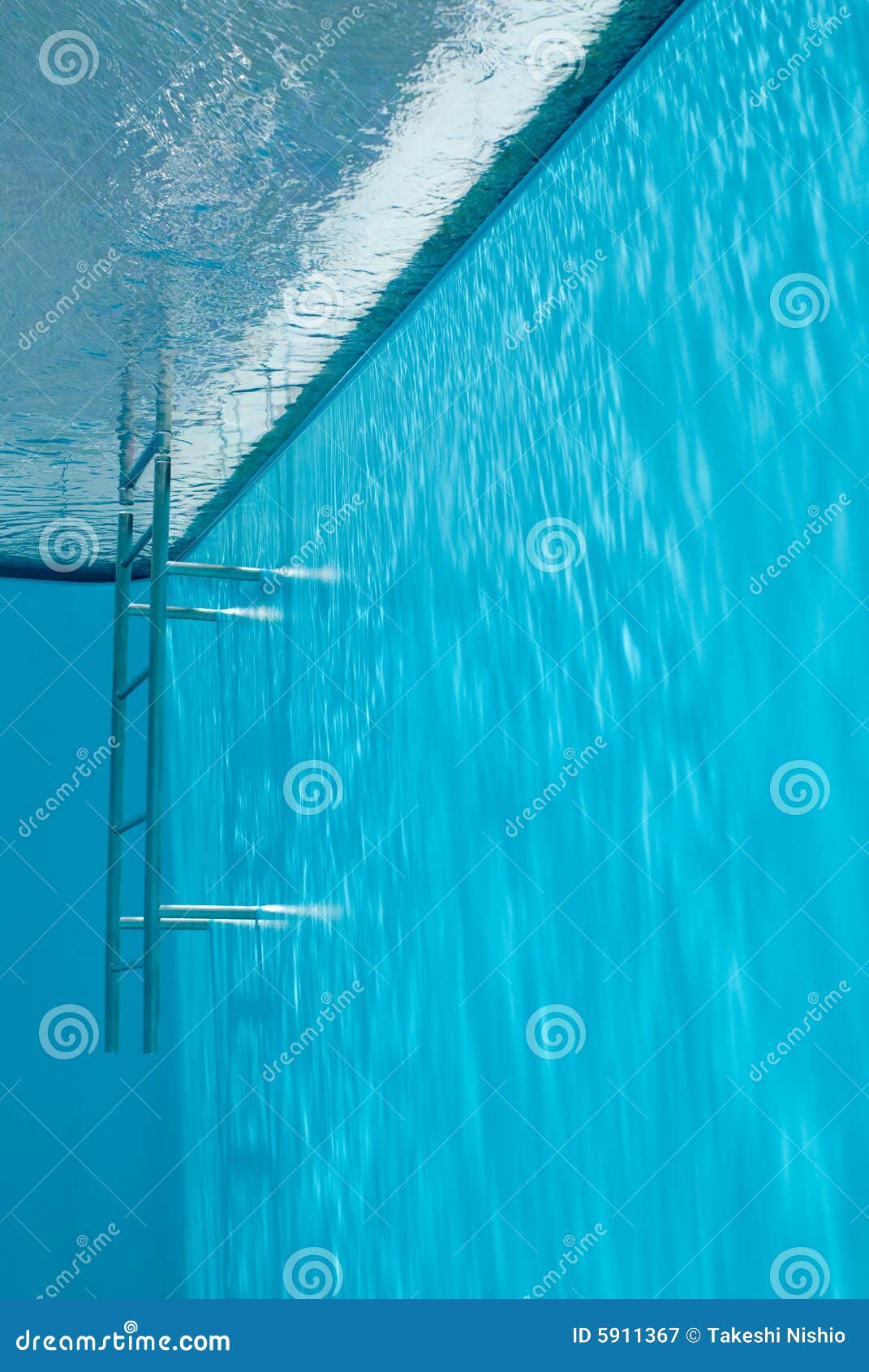 View from Inside of Swimming Pool. Stock Image - Image of 21st, clear ...