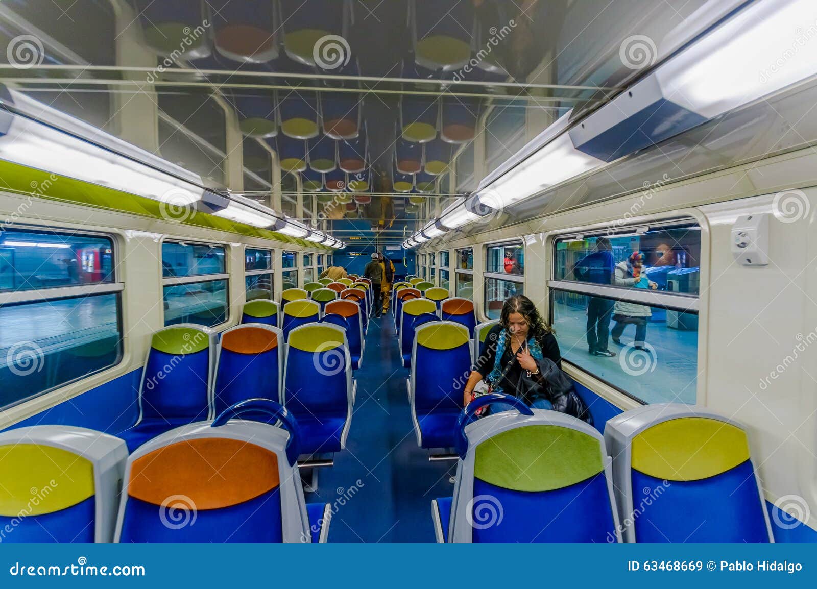 View Inside a Train of the Metro in Paris, France Editorial Stock Image ...