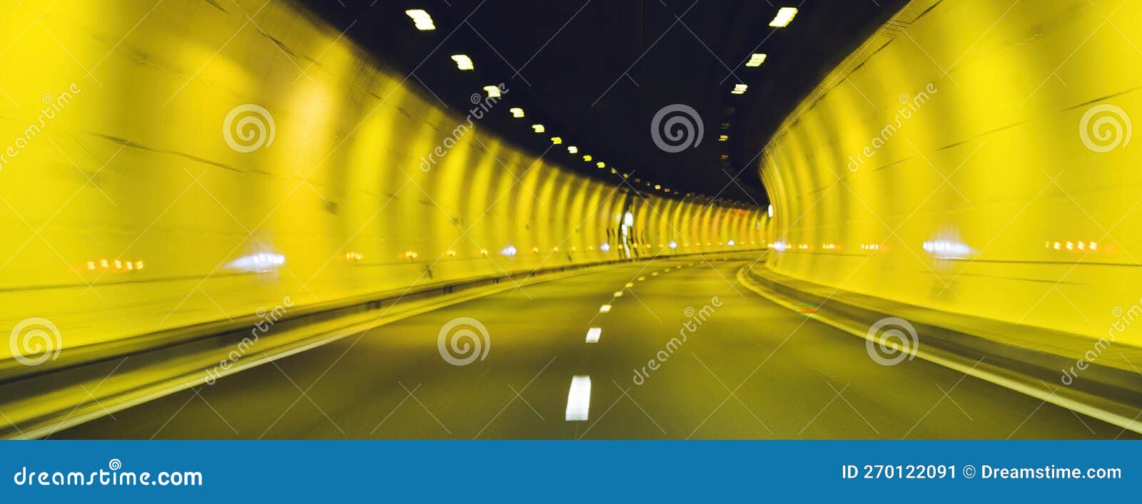 View inside a tunnel stock image. Image of drive, blur - 270122091