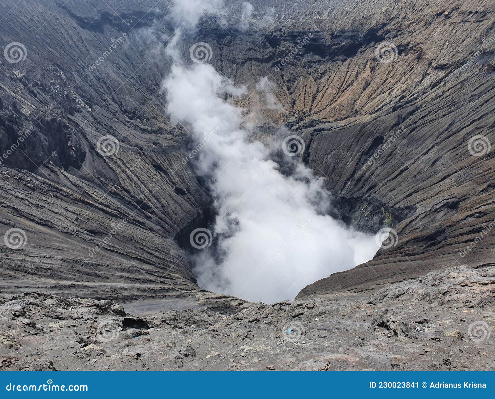 View Inside a Volcano Crater Stock Image - Image of summit, wilderness: 230023841