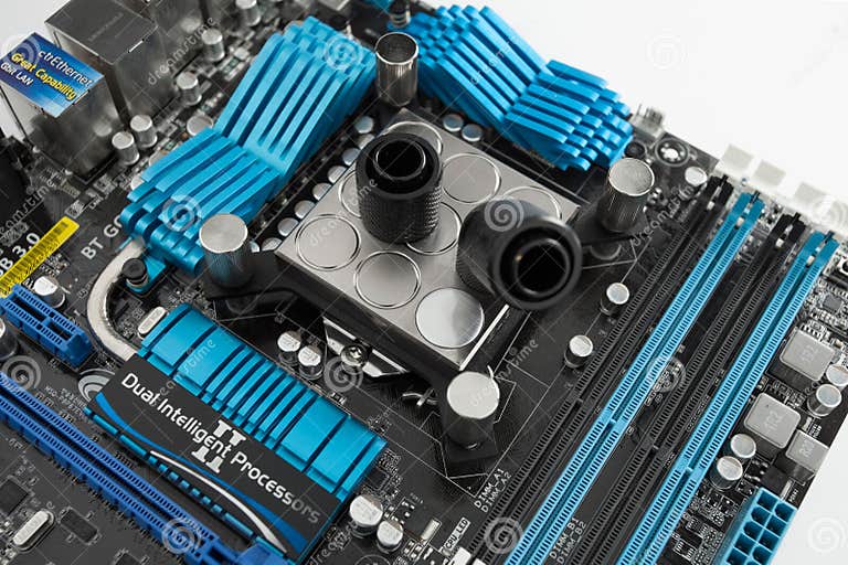 A View of Inside of Water Cooled and High Performance Modern Personal ...