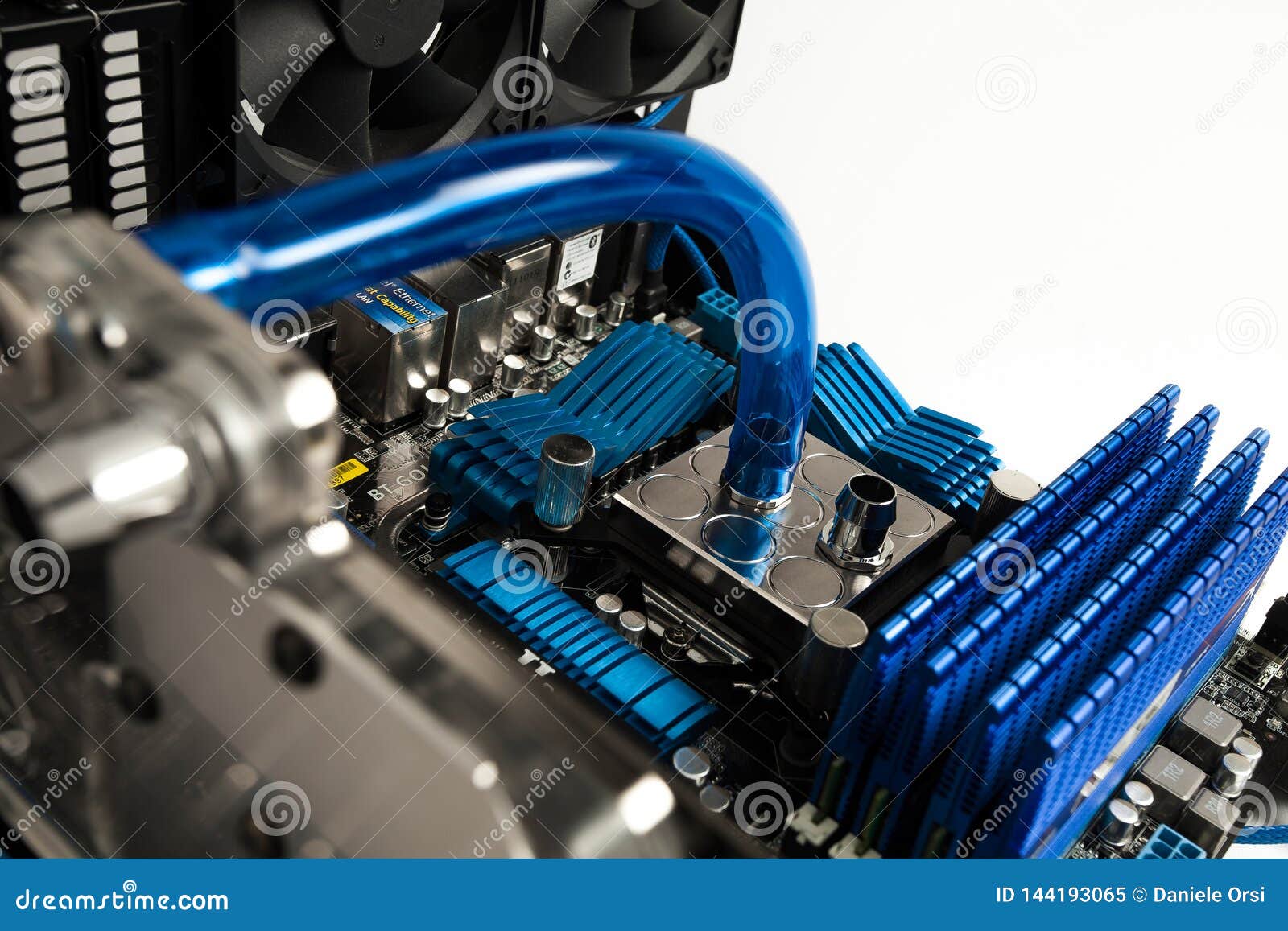 A View Of Inside Of Water Cooled And High Performance Modern Personal ...