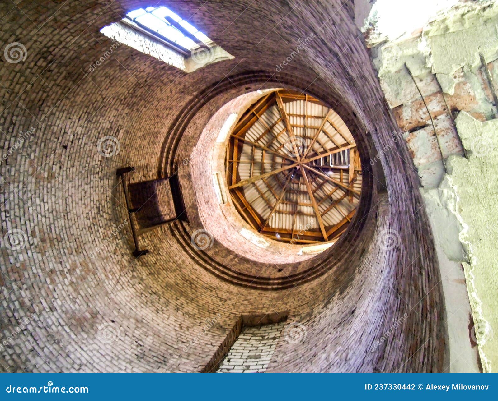 View Inside the Water Tower Stock Photo - Image of round, bottom: 237330442