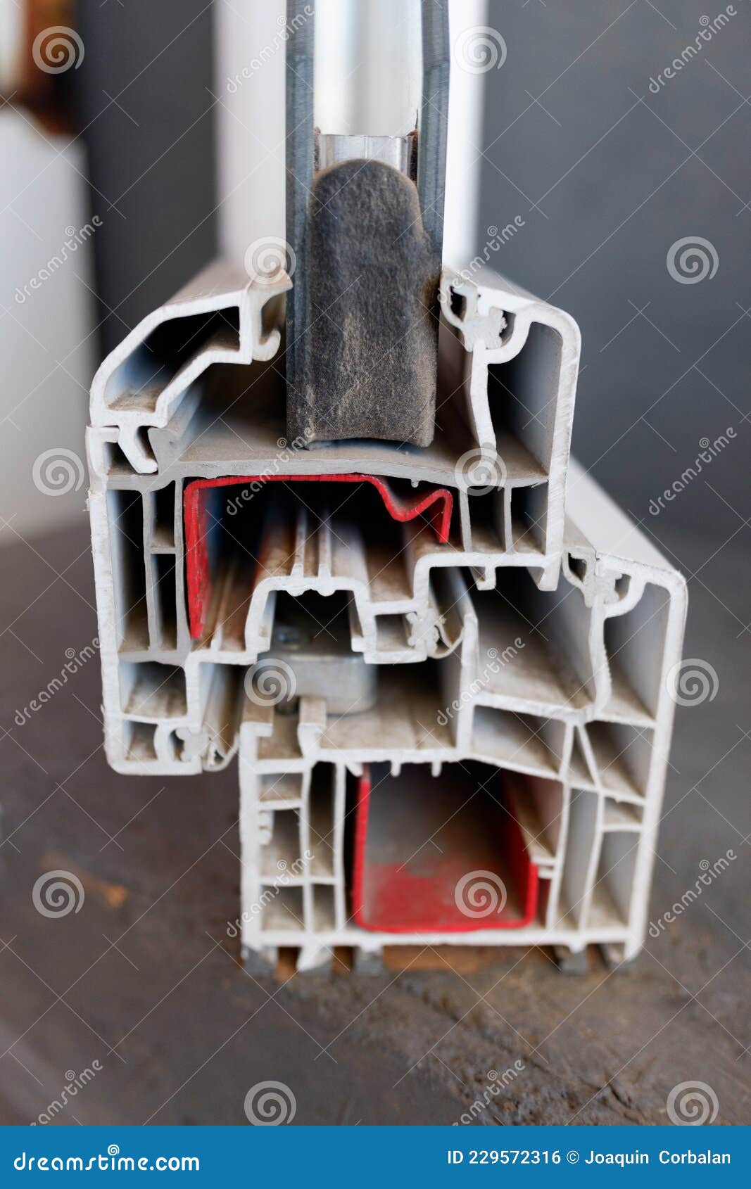 View of the Inside of a Window Frame Cut Away, To Improve the Thermal ...