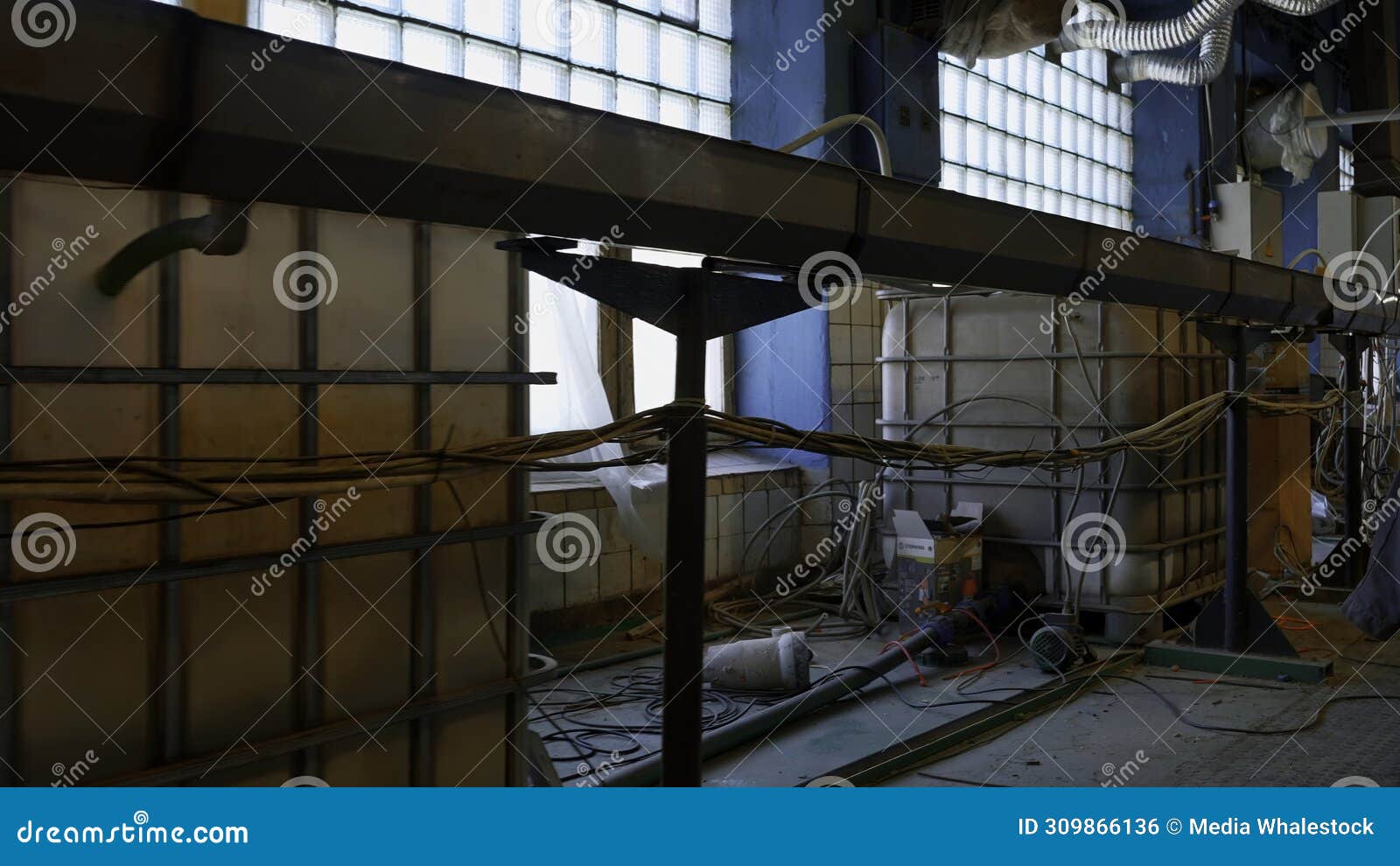 View Inside of a Workshop of an Old Fashioned Factory. Creative Stock ...