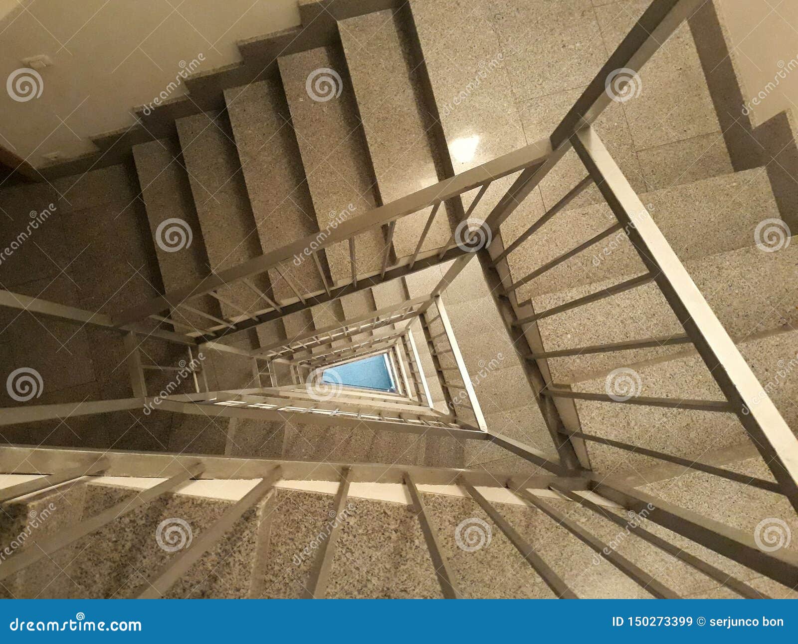 View of Interior Building Staircase from Top To Bottom Stock Image ...