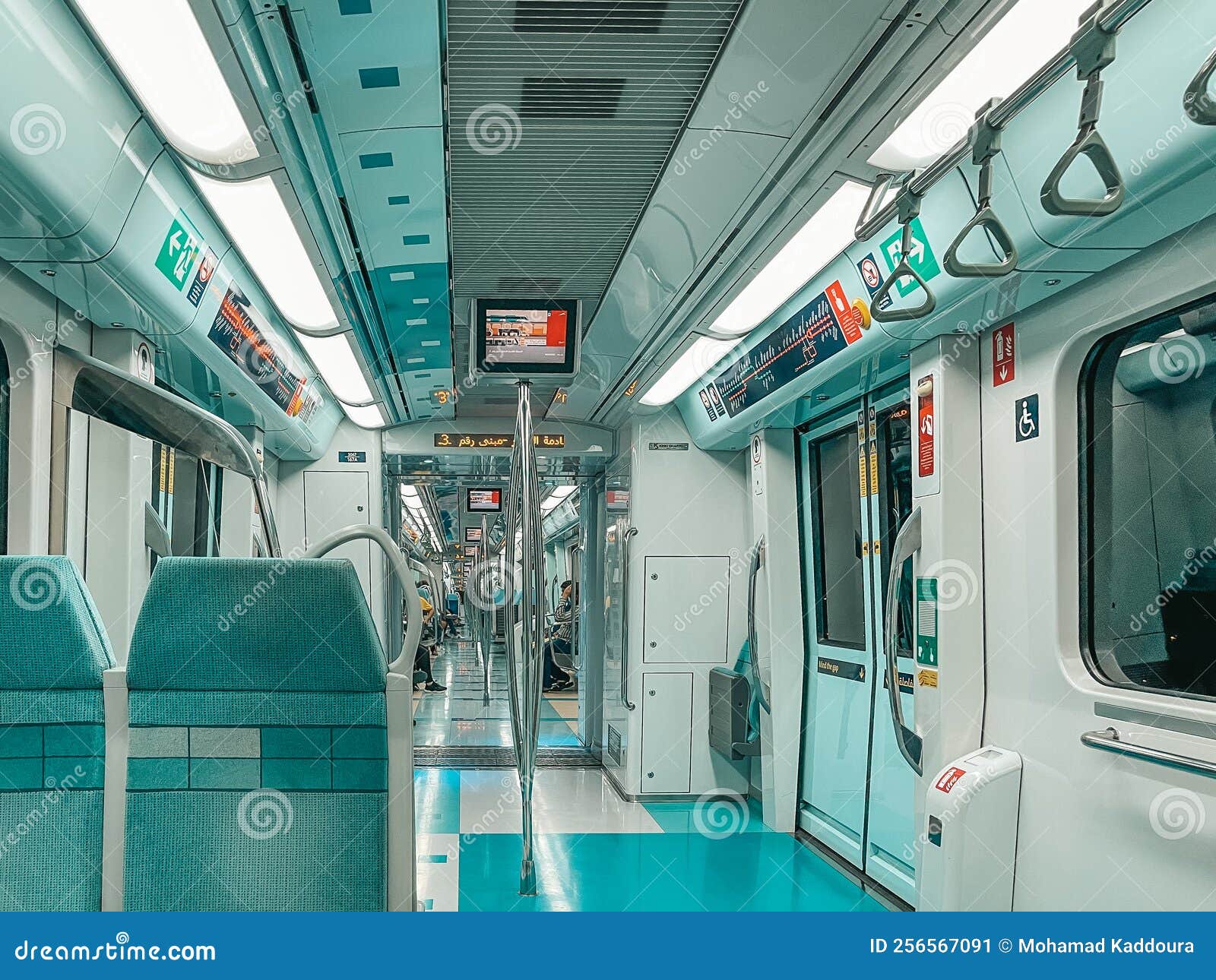View of the Interior of Dubai City Metro - Dubai Modern Transportation ...