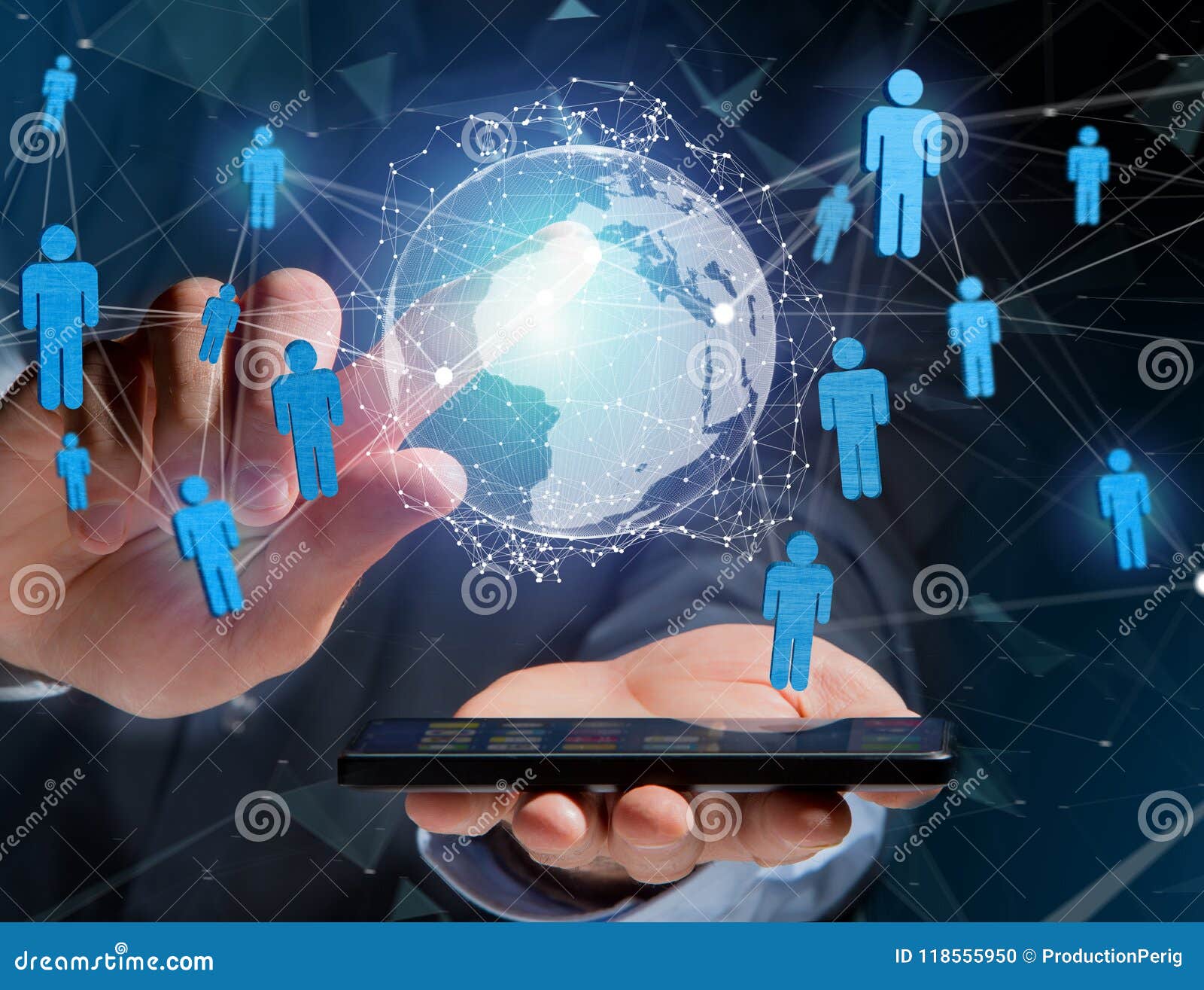 International Network Displayed on a Futuristic Interface with G Stock ...