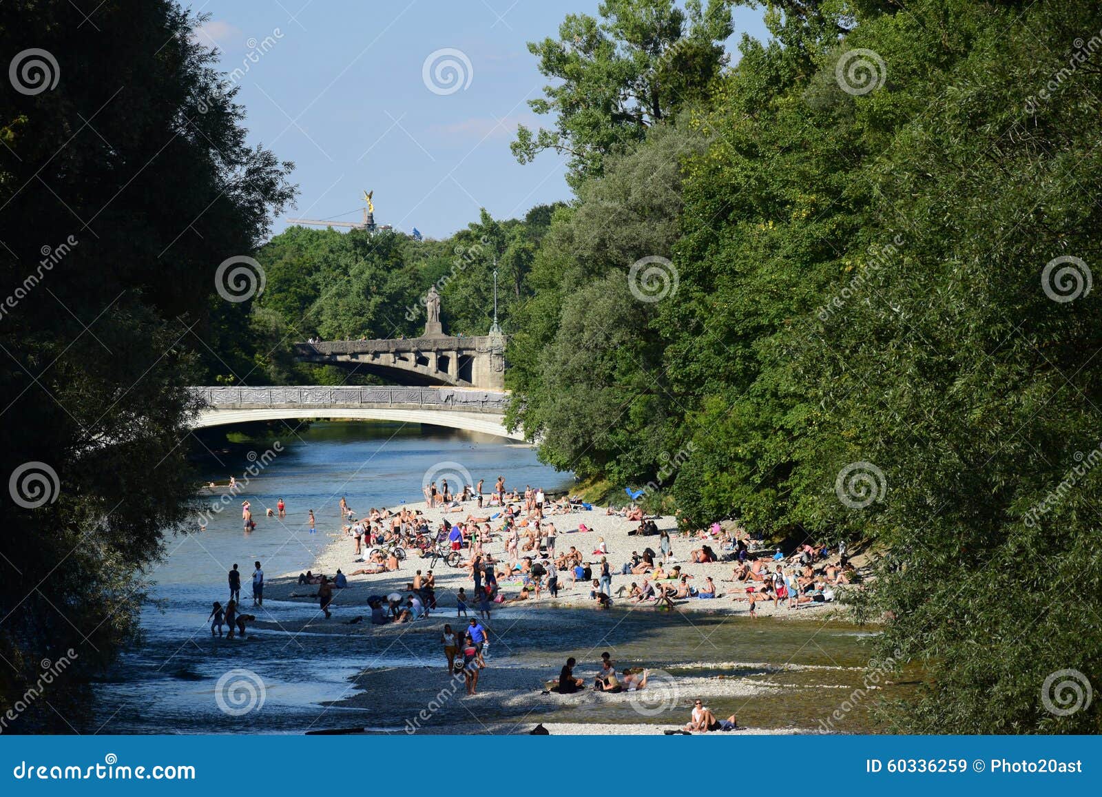 View on the Isar River in Munich, Germany Editorial Stock Image - Image ...