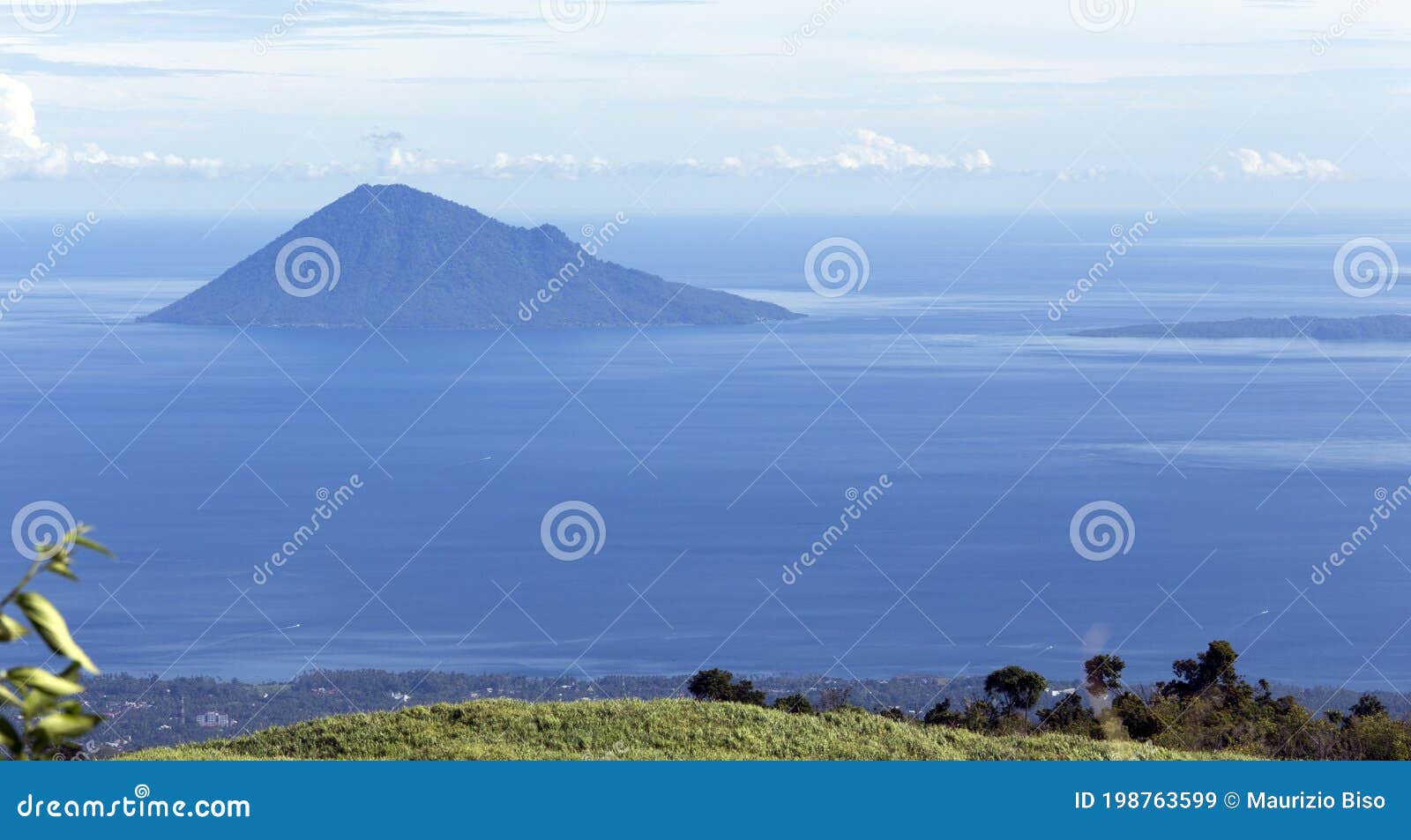 View of Island in Front of Manado Stock Image - Image of sandy, manado ...