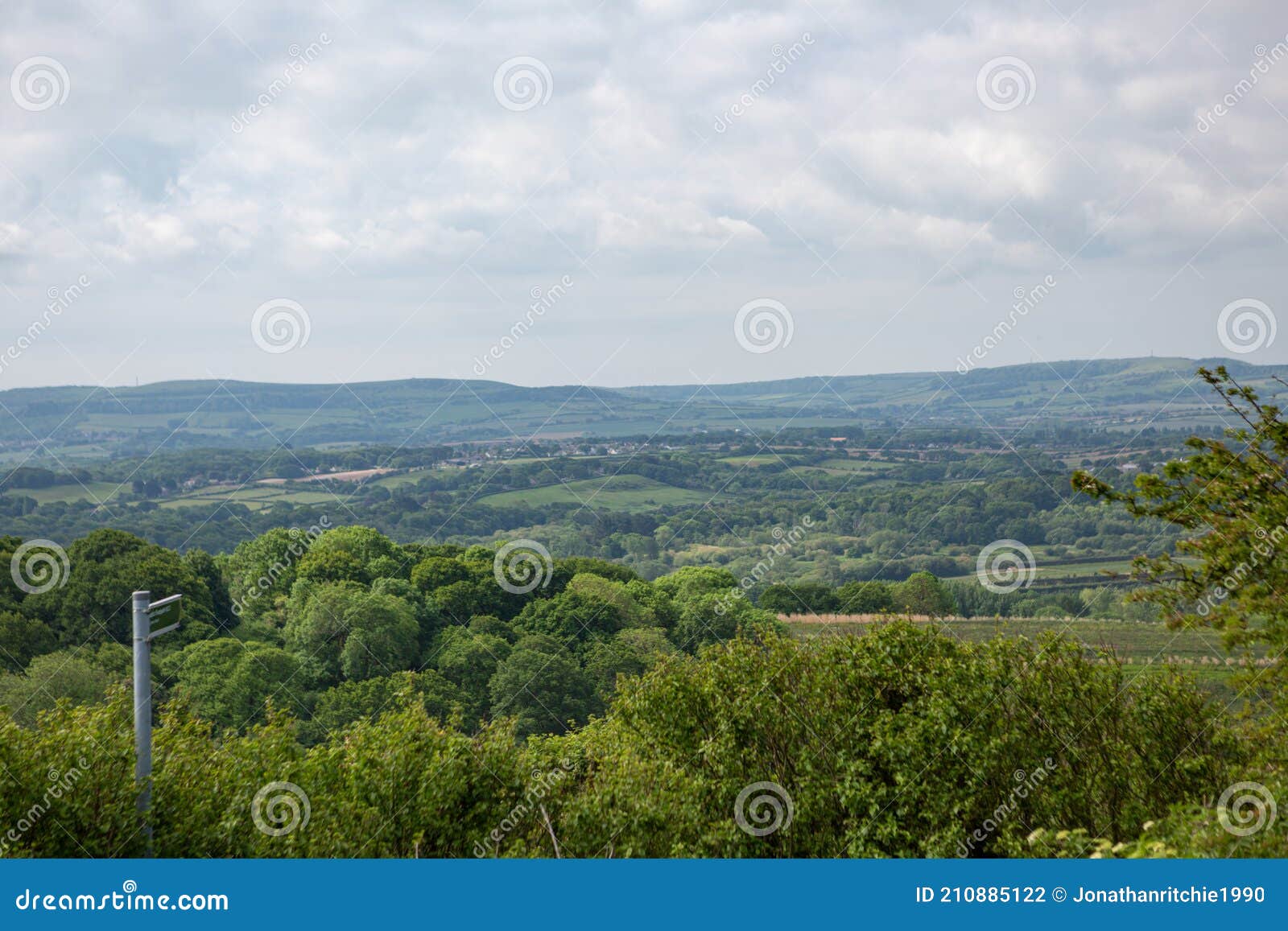 A View of the Isle of Wight from Brading Down Stock Photo - Image of ...