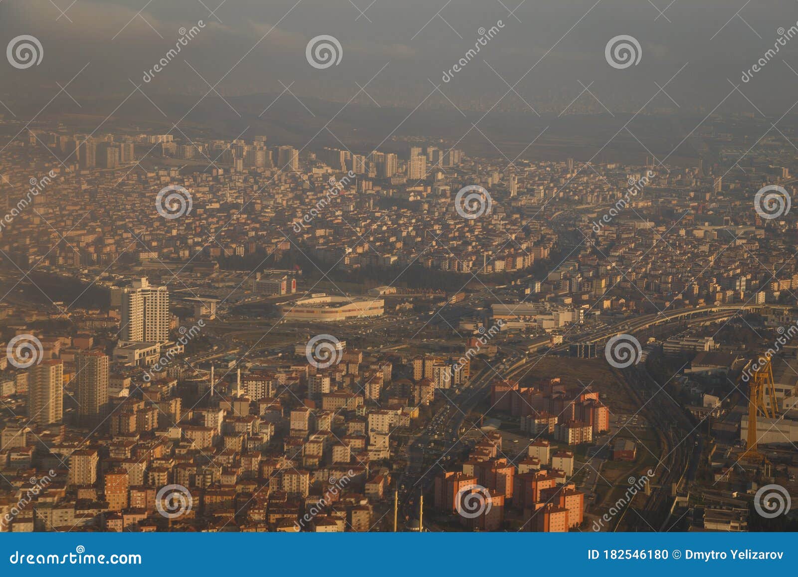 View of the Istanbul from the Plane Window Stock Photo - Image of ...