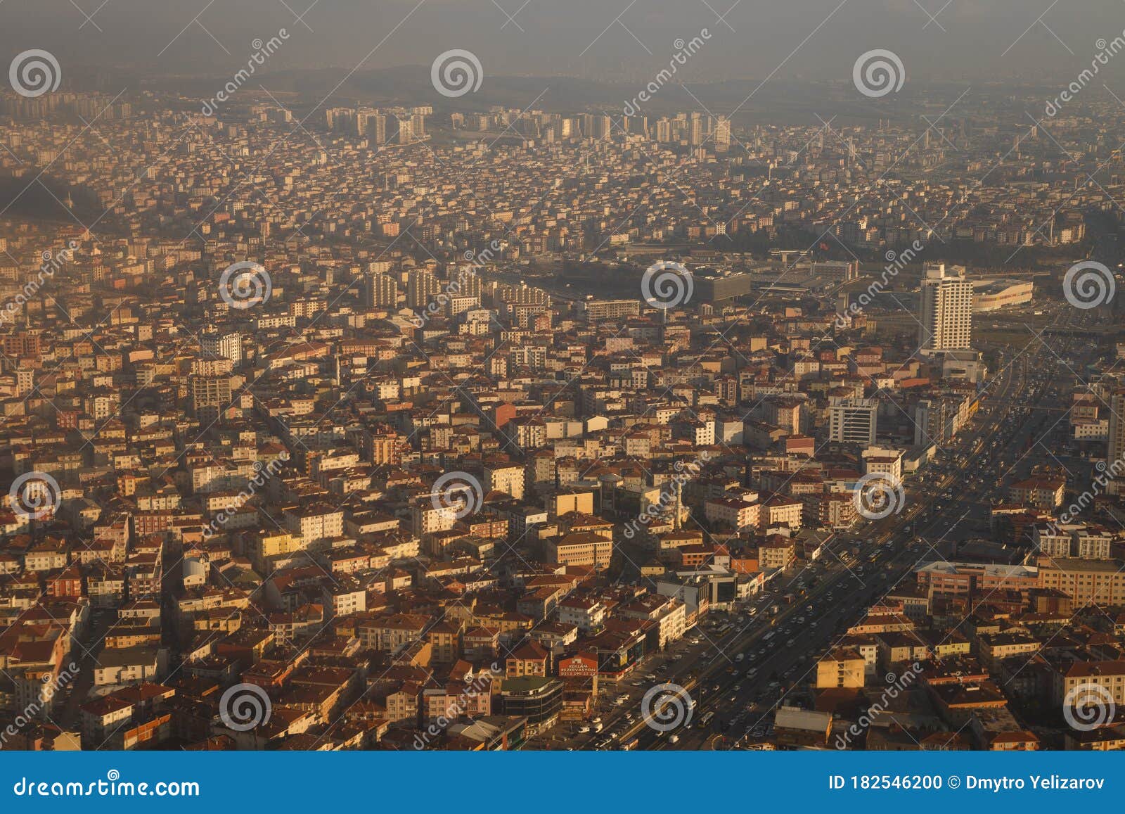 View of the Istanbul from the Plane Window Stock Photo - Image of frame ...