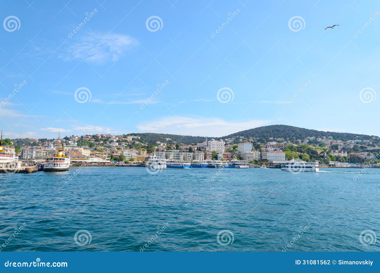 View of Istanbul by the Sea. Stock Photo - Image of bosphorus ...